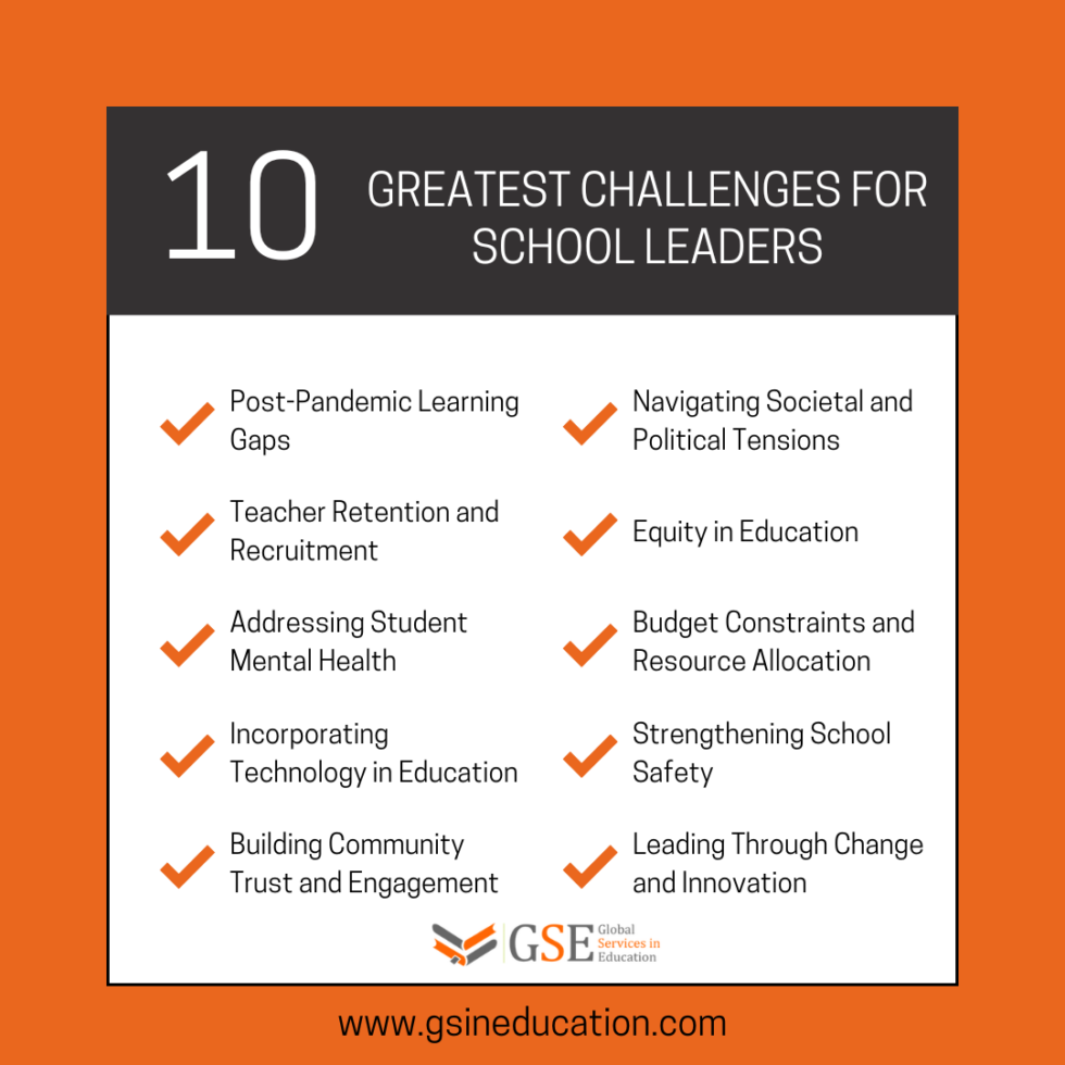 10 Greatest Challenges Facing School Leaders